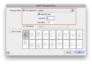 Alternate Key Signatures for Transposing Instruments – OF NOTE
