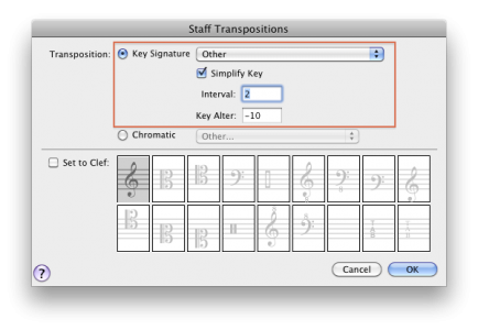 Alternate Key Signatures for Transposing Instruments – OF NOTE